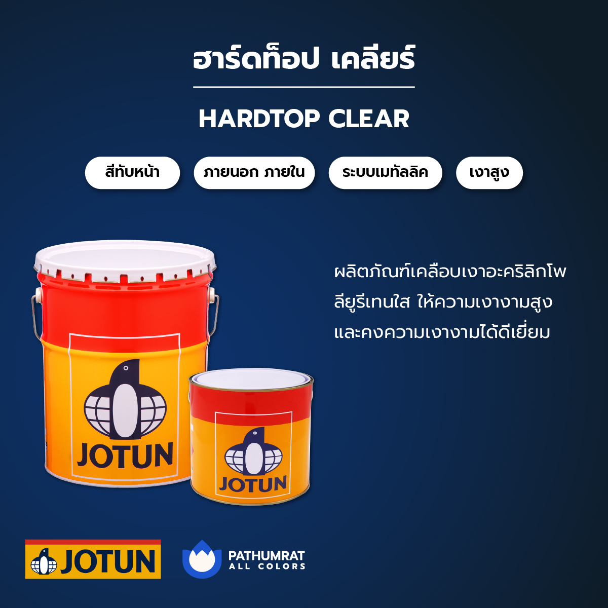 ฮาร์ดท็อป เคลียร์ - HARDTOP CLEAR - สีโจตัน Jotun สีทาเรือ ราคาถูก ส่ง ...